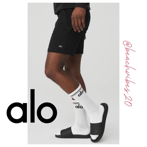 ALO Yoga | Other | Alo Yoga Unisex Throwback Sock Small Whiteblack Nwot ...